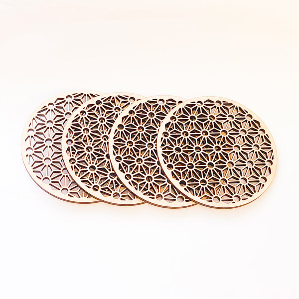 Star Kumiko Coasters (set of 4) – Glowforge Shop