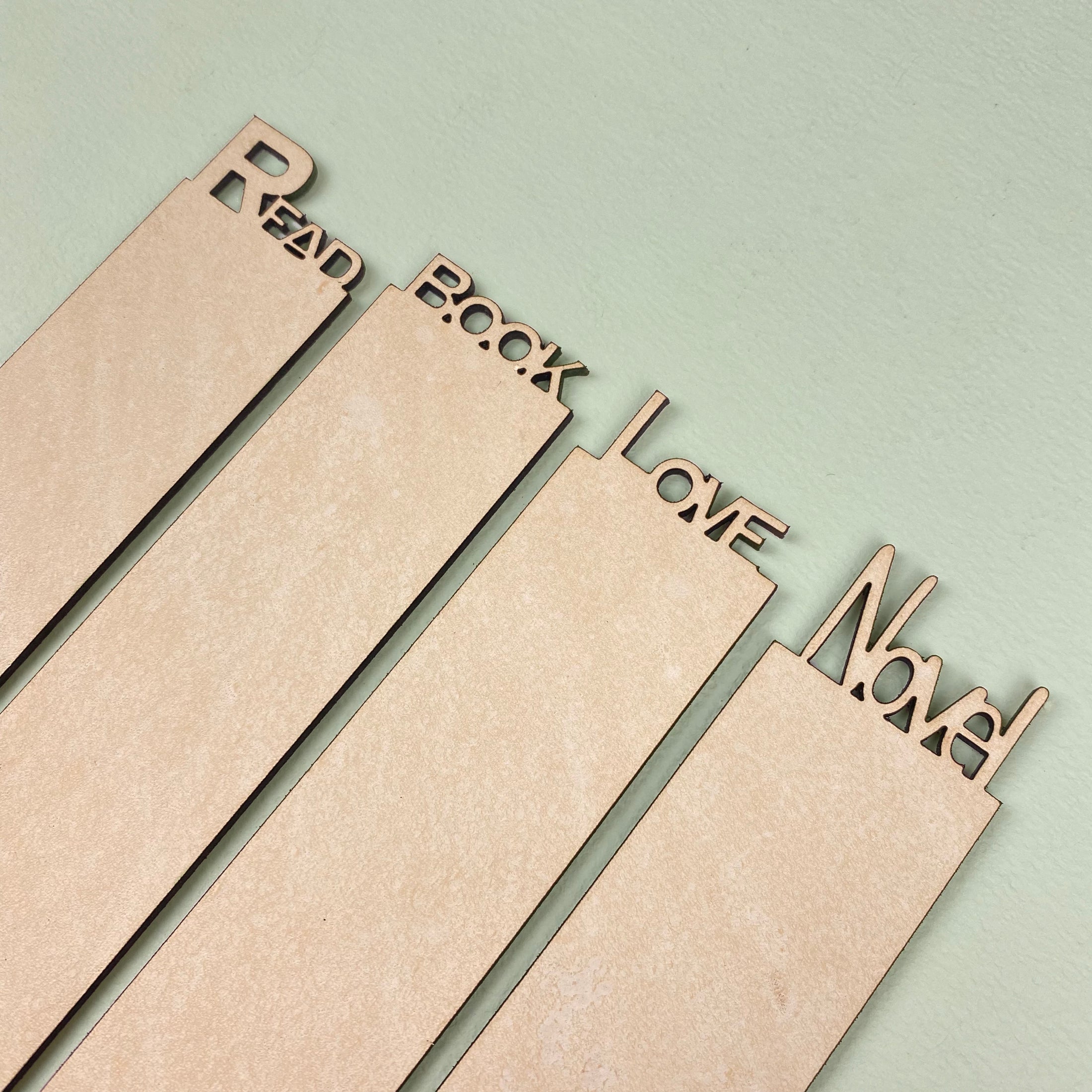 Leather Literary Word Bookmark (Set of 4) – Glowforge Shop