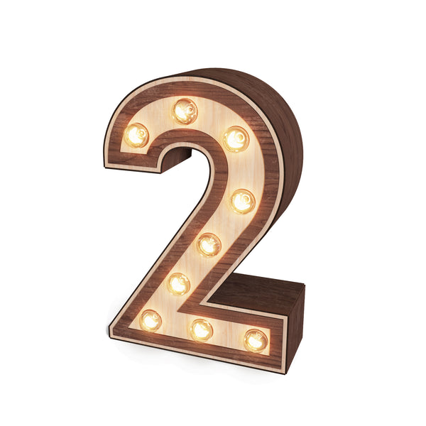 Light-up Marquee Number Display "2" – Glowforge Shop