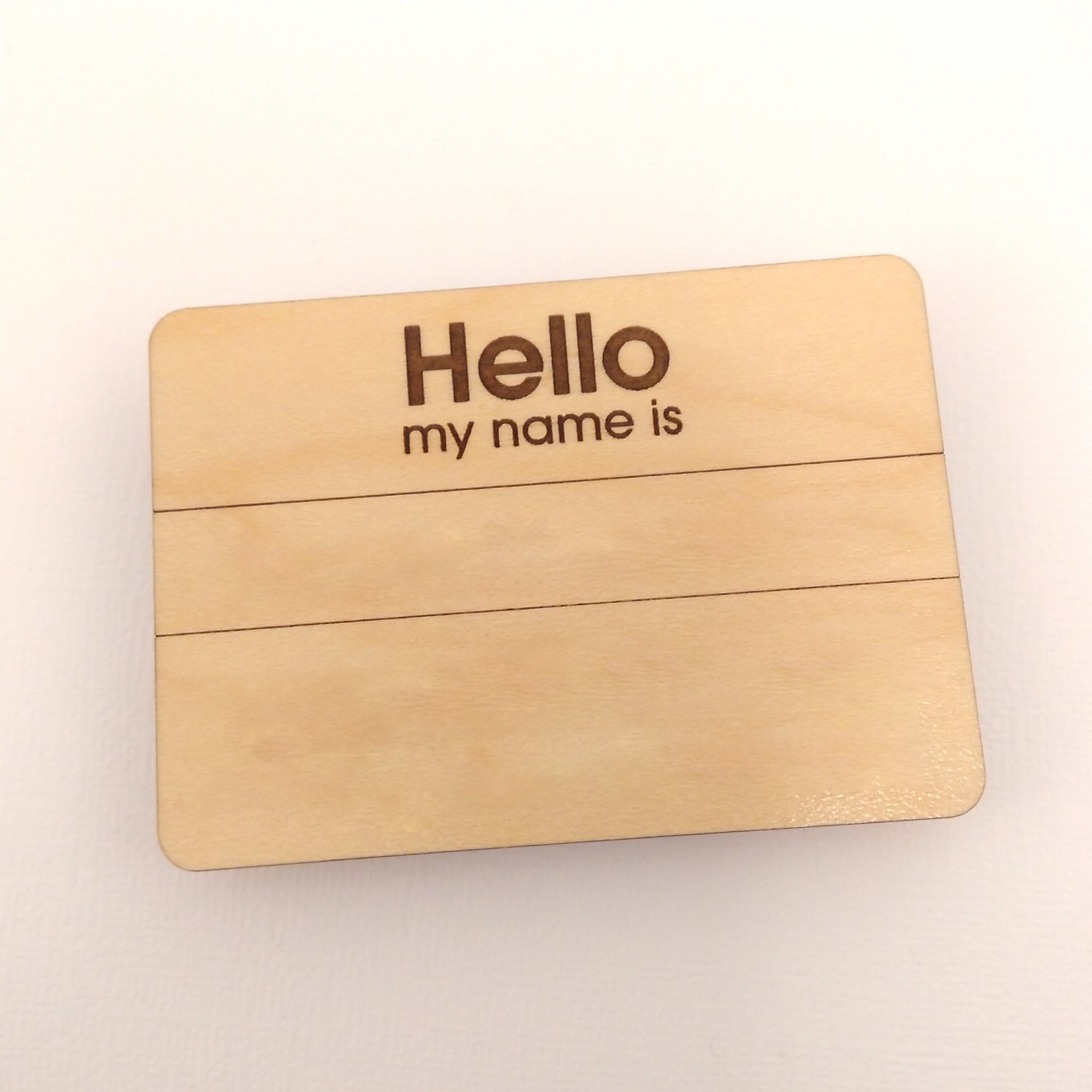 Personalized Hello Name Badge – Glowforge Shop