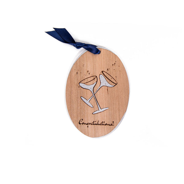 "Congratulations" Oval Gift Tag – Glowforge Shop