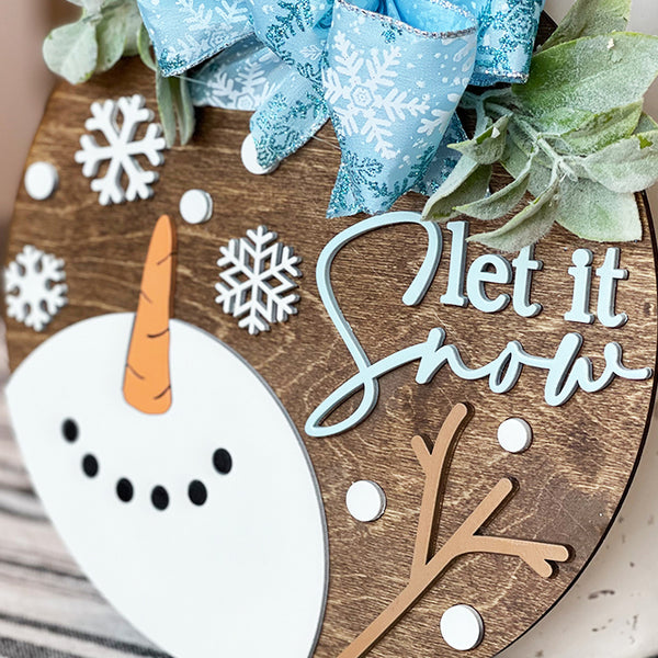 Let It Snow - Round Sign – Glowforge Shop
