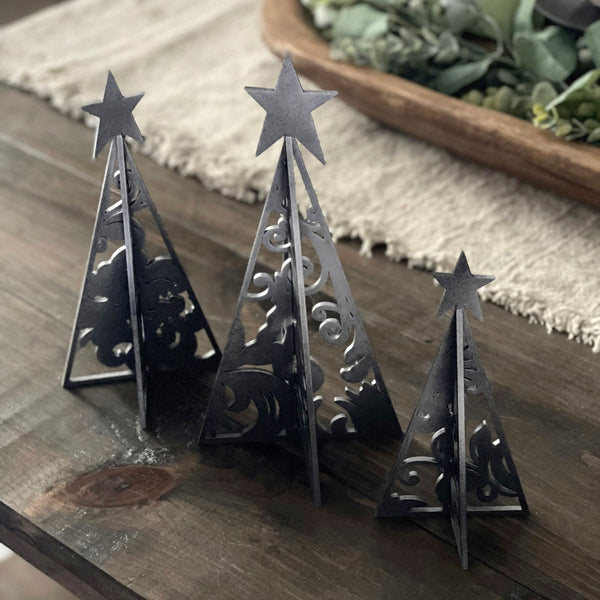 3D Flourish Christmas Trees Shelf Sitters (Set of 3) – Glowforge Shop
