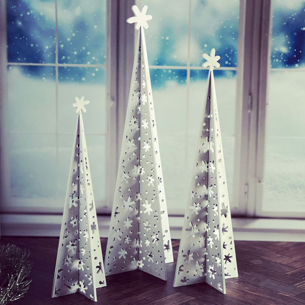 3D Snowflake Trees (Set of 3) – Glowforge Shop