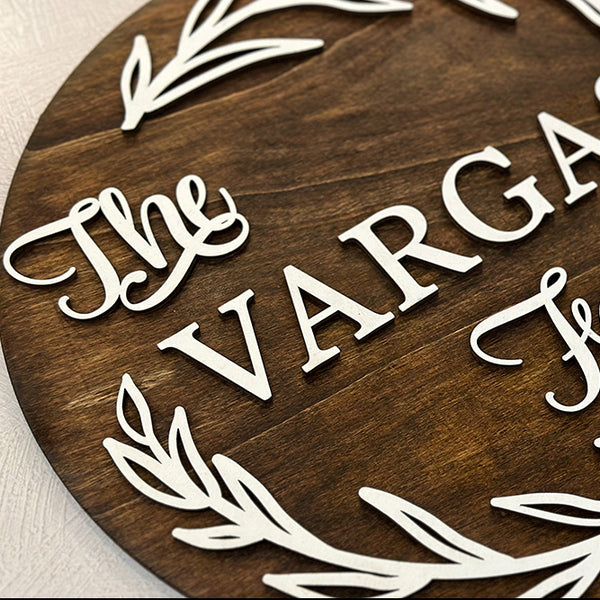 Family Name Wreath – Glowforge Shop