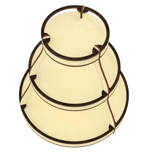 Elegant 3-Tier Round Display Stand – Glowforge Shop