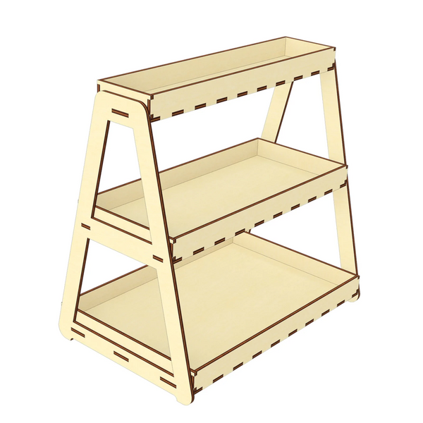 "A" Shaped 3 Tier Display Stand – Glowforge Shop