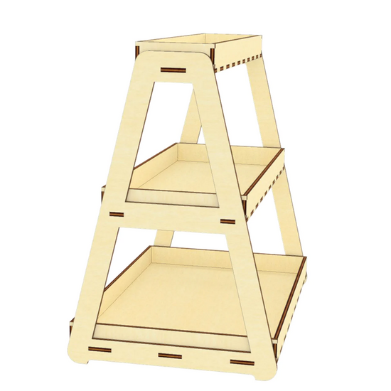 "A" Shaped 3 Tier Display Stand – Glowforge Shop