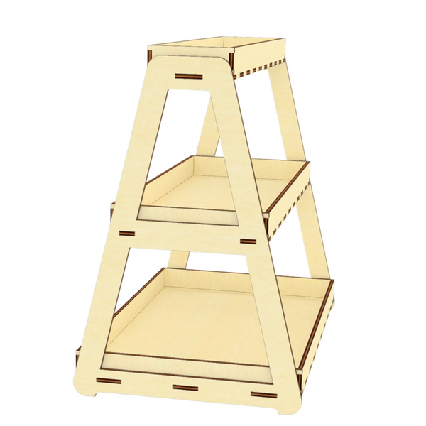 "A" Shaped 3 Tier Display Stand – Glowforge Shop
