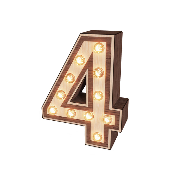 Light-up Marquee Number Display "4" – Glowforge Shop