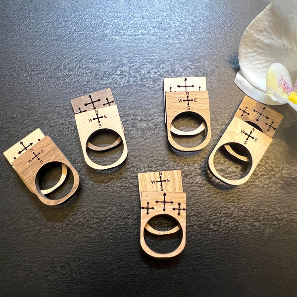 6 Stackable Compass and Cross Ring – Glowforge Shop