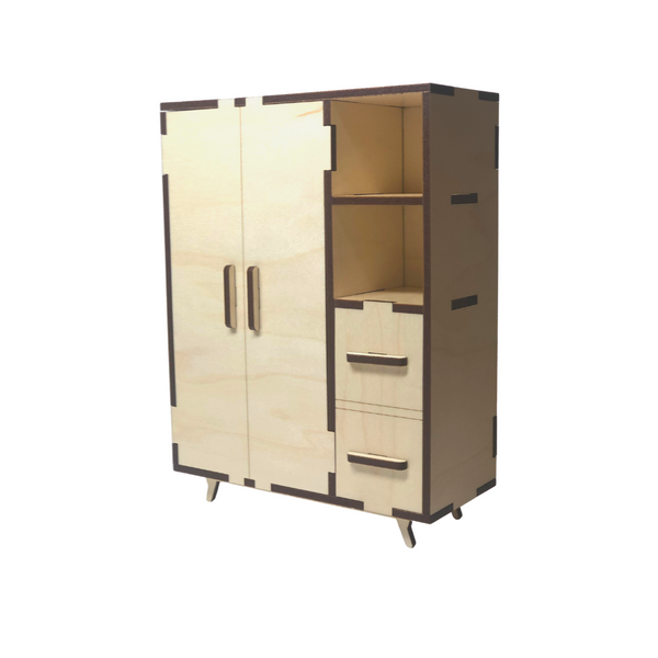 Mid Century Cabinet 1:12 Scale – Glowforge Shop