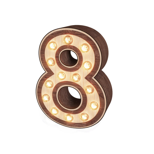 Light-up Marquee Number Display "8" – Glowforge Shop