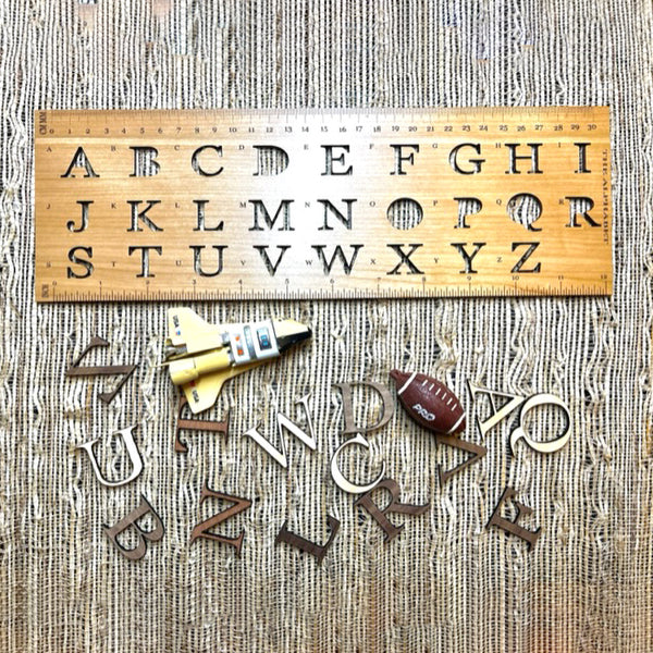 ABC’s Alphabet Stencil Ruler – Glowforge Shop