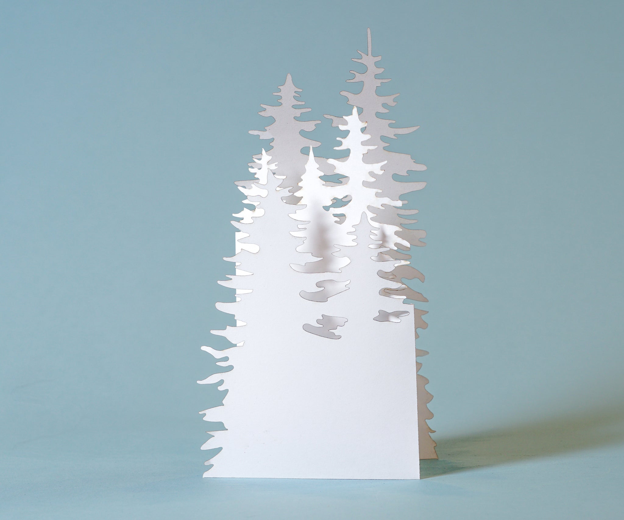 Wintery Pines Trifold Card – Glowforge Shop
