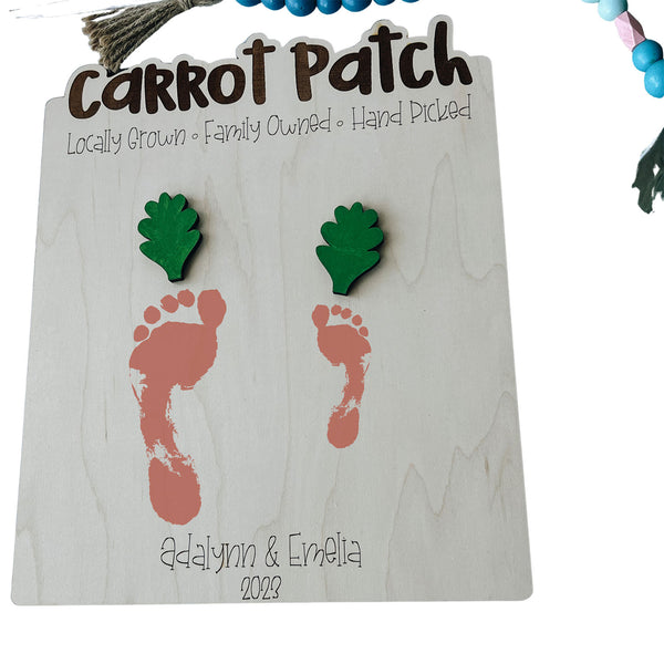 Carrot Patch Foot Print Keepsake – Glowforge Shop