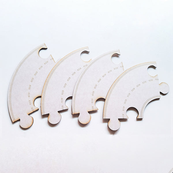 Curved Road Piece Scale Model Collection – Glowforge Shop