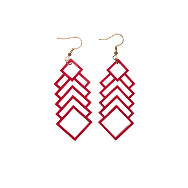 Abstract Geometric Earrings – Glowforge Shop