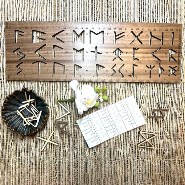 Celtic Rune Alphabet Stencil (With Rulers) – Glowforge Shop