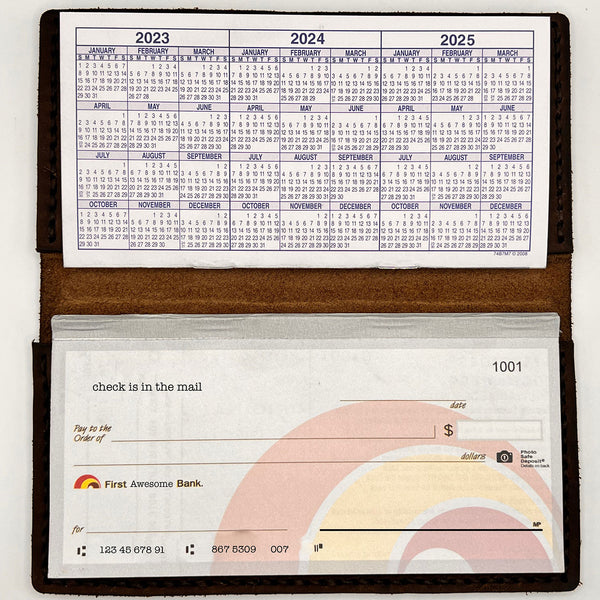 Classic Leather Checkbook Organizer – Glowforge Shop