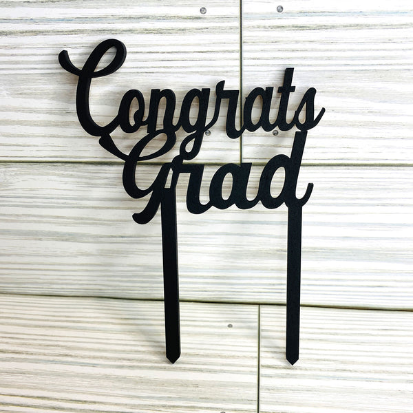 Congrats Grad Graduation Party Cake Topper – Glowforge Shop