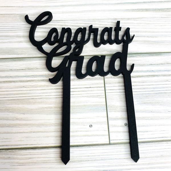 Congrats Grad Graduation Party Cake Topper – Glowforge Shop