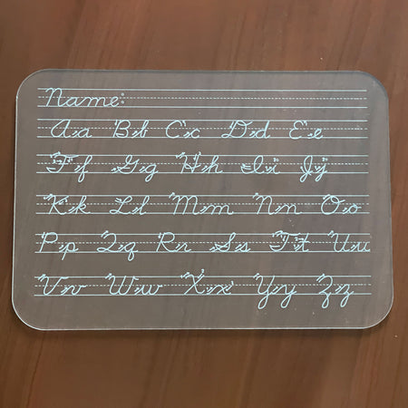 Cursive Writing Practice Board – Glowforge Shop