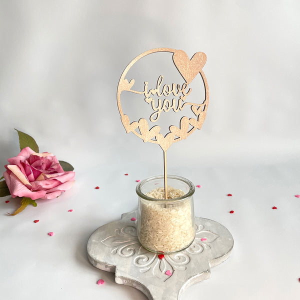 Customizable I Love You Cake and Cupcake Topper (Set of 6) – Glowforge Shop
