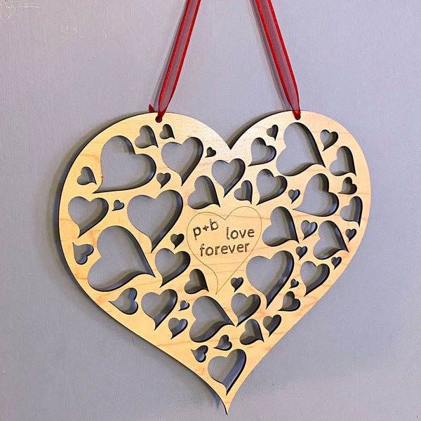 Customizable Hearts within Heart Sign – Glowforge Shop