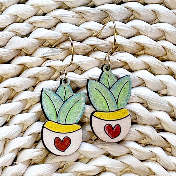 Cute Plant Dangle Earrings (Set Of 2) – Glowforge Shop