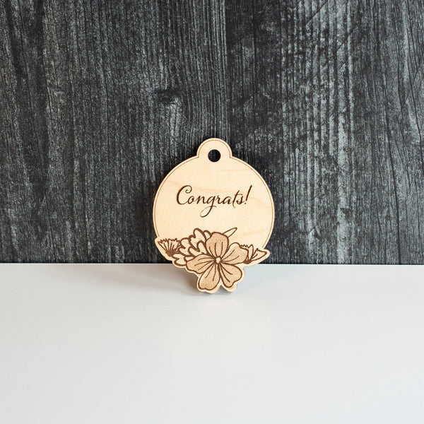 Floral "Congrats" Gift Tag – Glowforge Shop