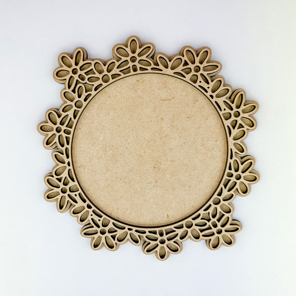 Daisy Circle Monogram Sign - Daisy Flower Nursery Sign – Glowforge Shop