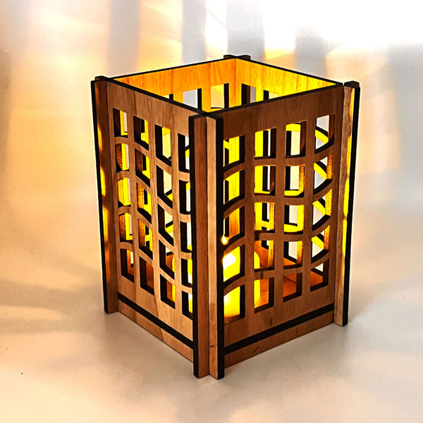 Desk Organizer Box - Pens - Pencils / LED Lantern - Wave Design ...