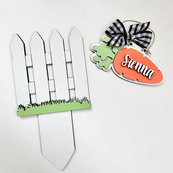Easter Basket Name Tags with Display Fence – Glowforge Shop