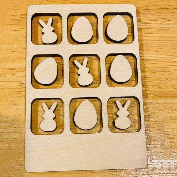 Easter Egg and Bunny Tic Tac Toe Game – Glowforge Shop