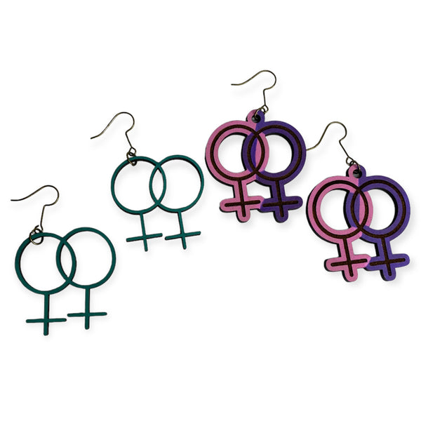 Female Gender Symbol Pride Dangle Earrings (Set of 2) – Glowforge Shop
