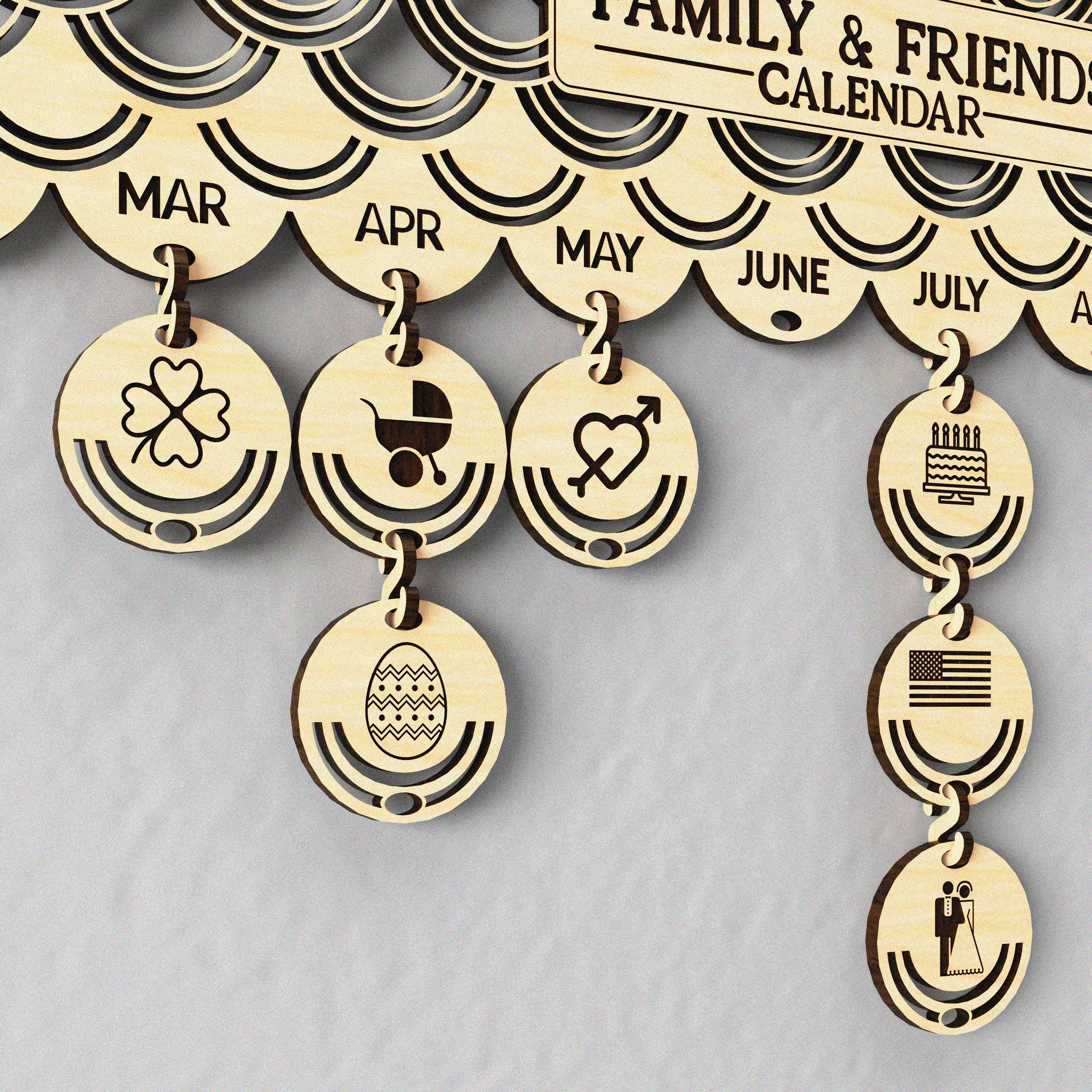 Important Dates Hanging Calendar – Glowforge Shop