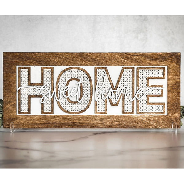 Home Sweet Home Boho Rattan Cane Sign – Glowforge Shop