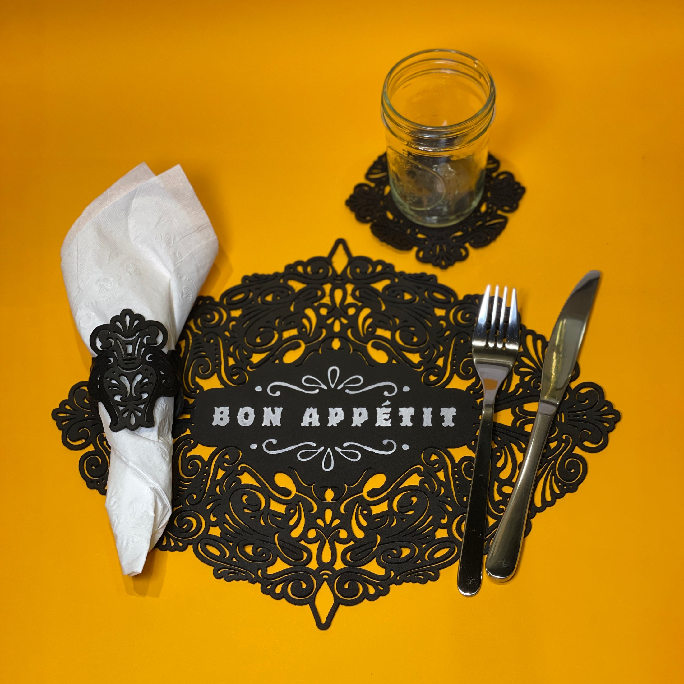 Leather Lace Table Setting – Glowforge Shop