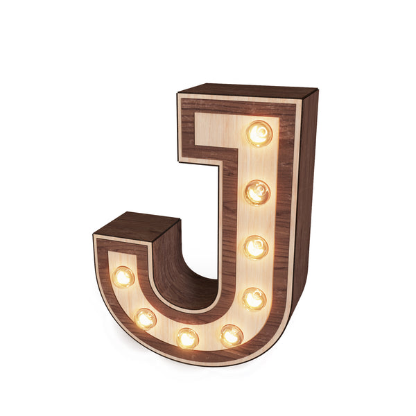 Light-up Marquee Letter Display "J" – Glowforge Shop