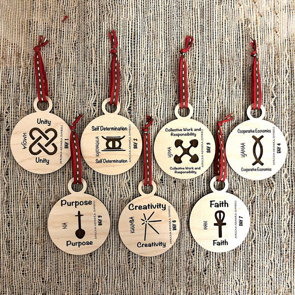 Kwanzaa 7 Principles Ornaments (Set of 7) – Glowforge Shop