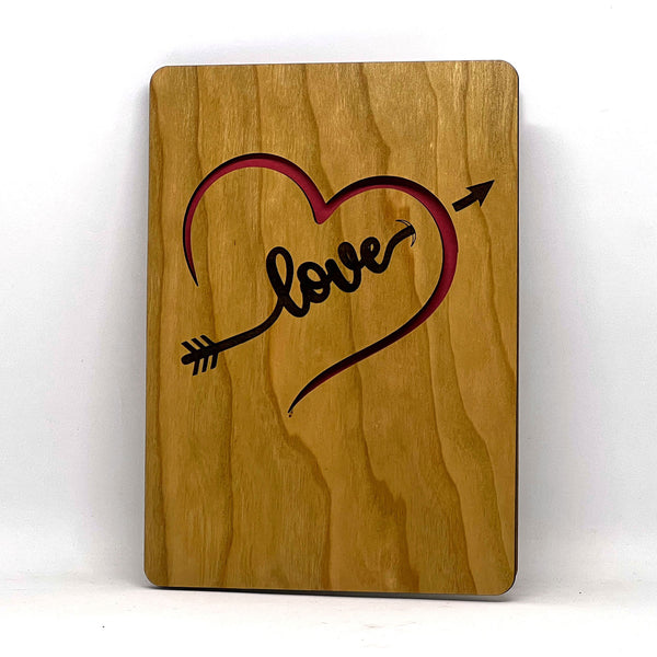 Love Heart Personalized Greeting Card – Glowforge Shop