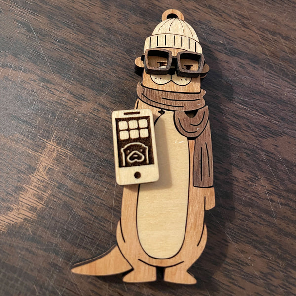 Millennimal Keychain - Zaylor the Otter – Glowforge Shop