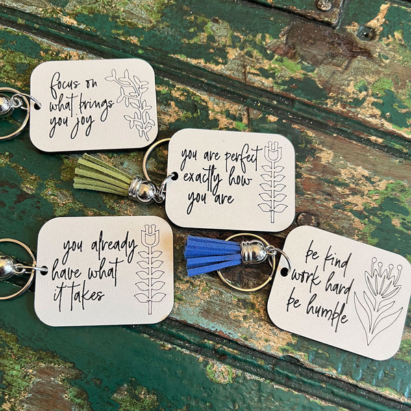 Minimalist Inspiration Keychain (Set of 12) – Glowforge Shop