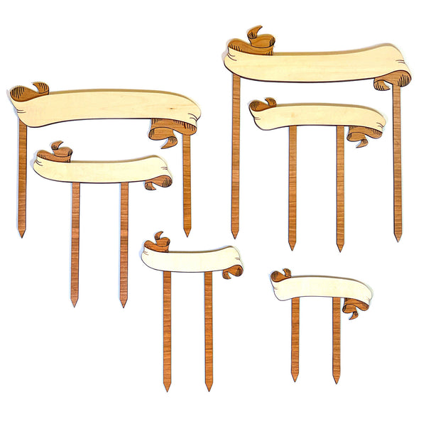 Mix & Match Cake Topper Banners (Set of 6) – Glowforge Shop