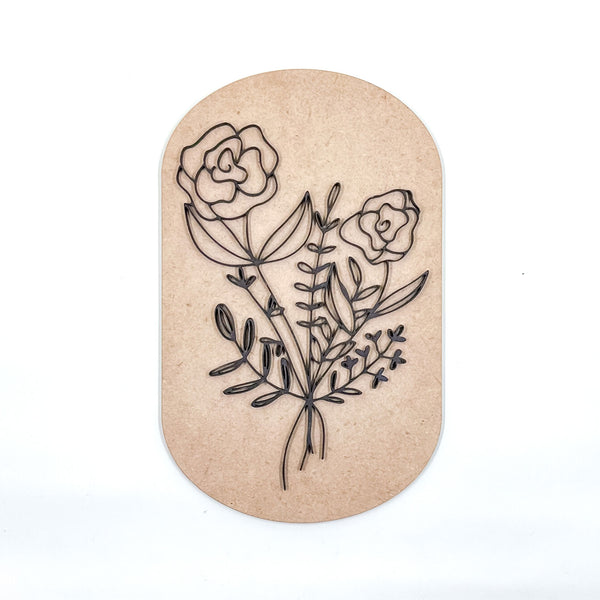 Modern Flower Bouquet Sign – Glowforge Shop