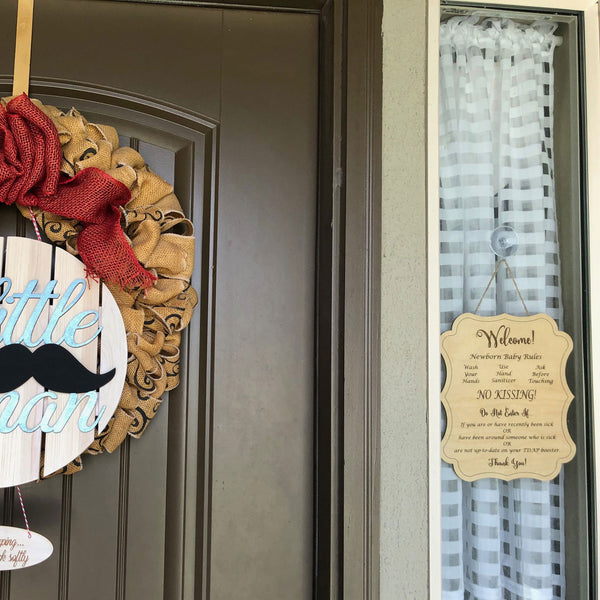 Newborn Baby Rules Door / Wall Sign – Glowforge Shop