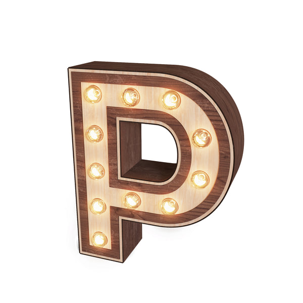 Light-up Marquee Letter Display "P" – Glowforge Shop