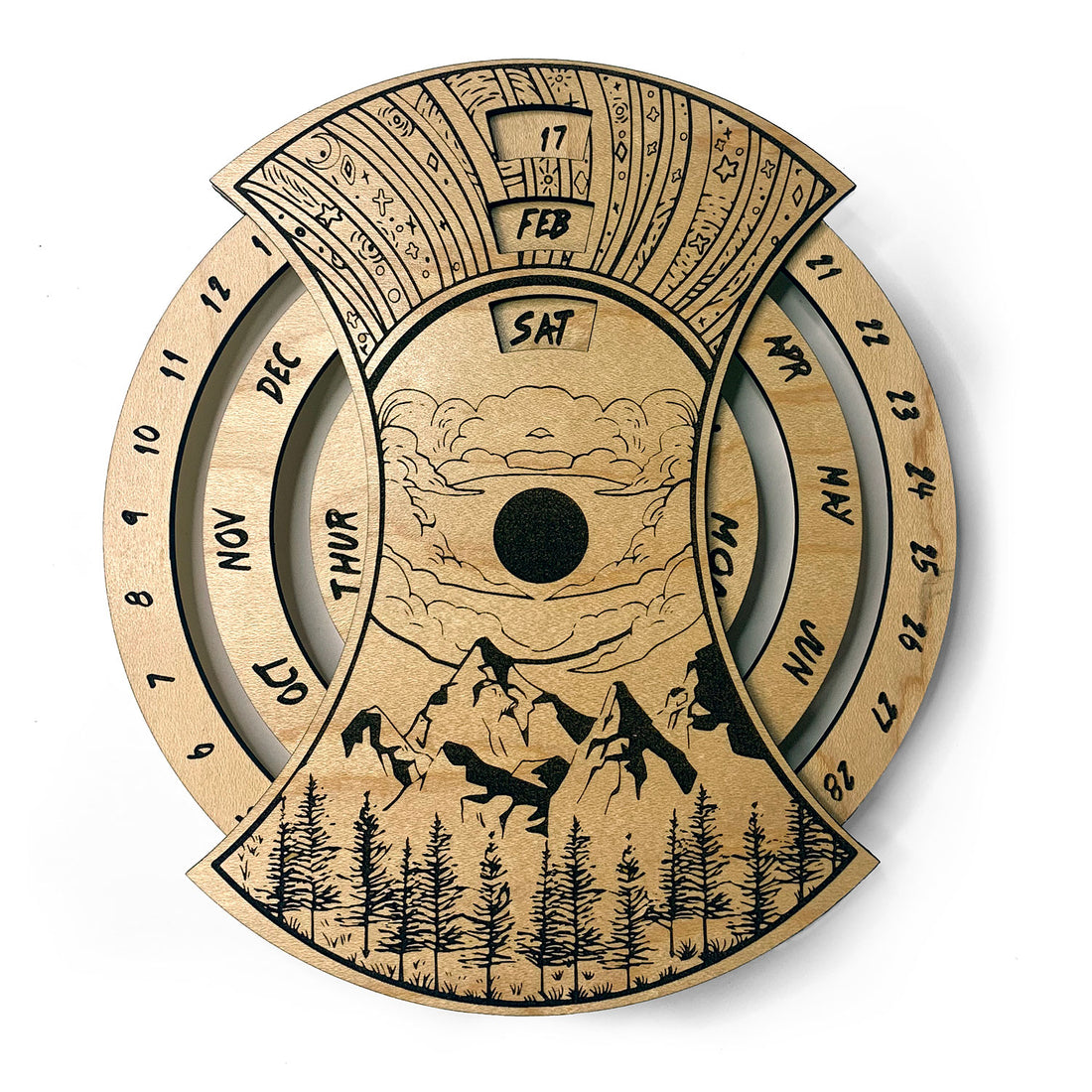 Perpetual Calendar Mountain Landscape – Glowforge Shop