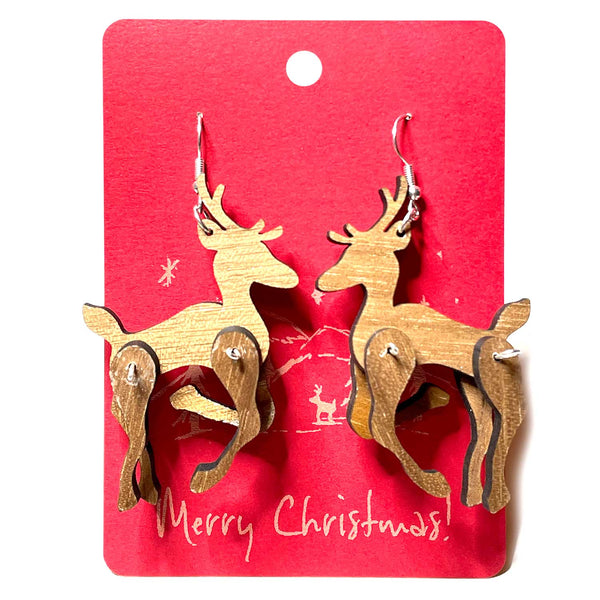 Reindeer Earrings with Dangling Legs – Glowforge Shop